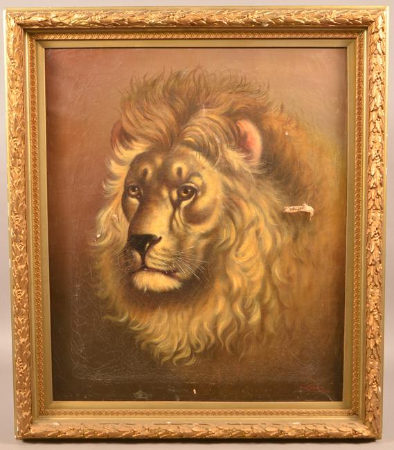 Harry H. Dillon Oil on Canvas Male Lion Painting. - Nov 23, 2019 ...