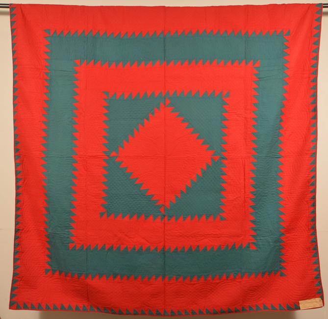Antique PA Sawtooth Diamond Pattern Patchwork Quilt. - Nov 23, 2019 ...