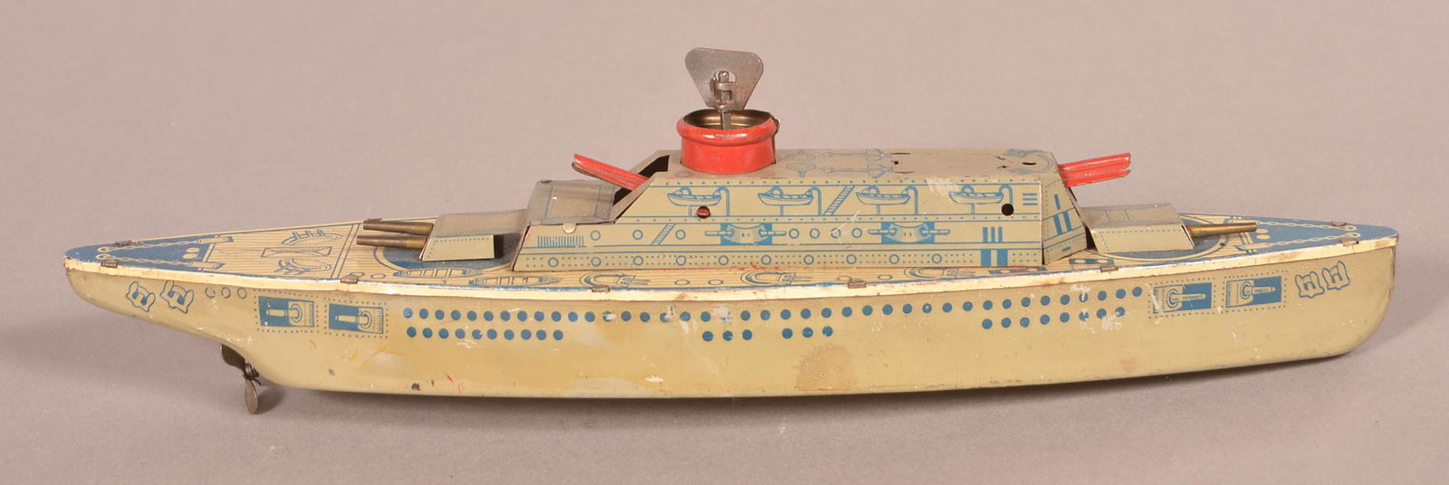 Wind-Up Tin Battleship Toy - Dec 07, 2019 | Miller & Miller Auctions ...