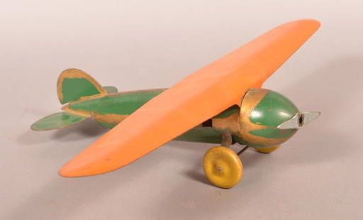 1920s Keystone Pressed Steel Airplane Single Engine Popper