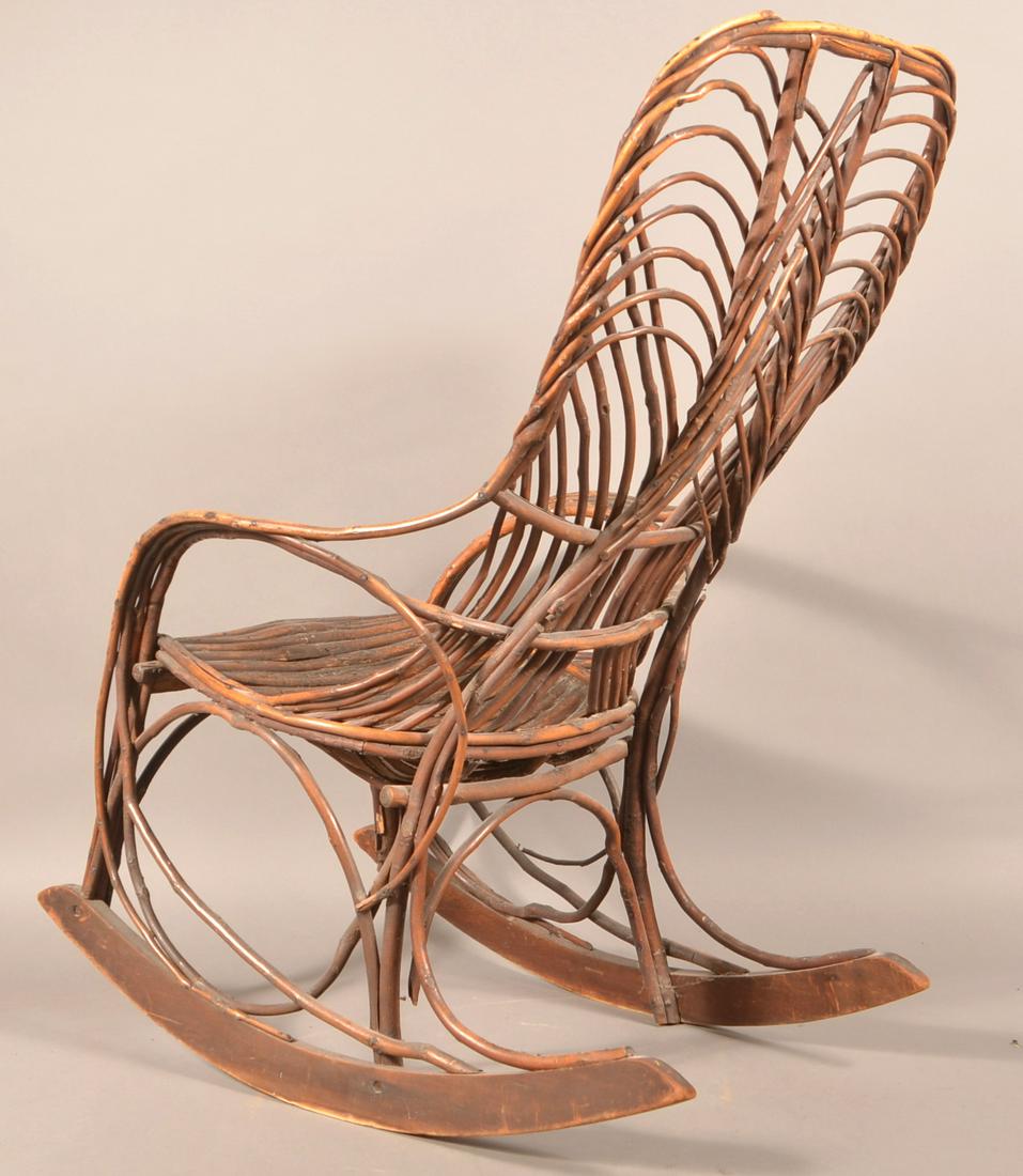 For Auction: Late 19th Century Bent Twig Rocking Chair. (#0460) on Jun ...