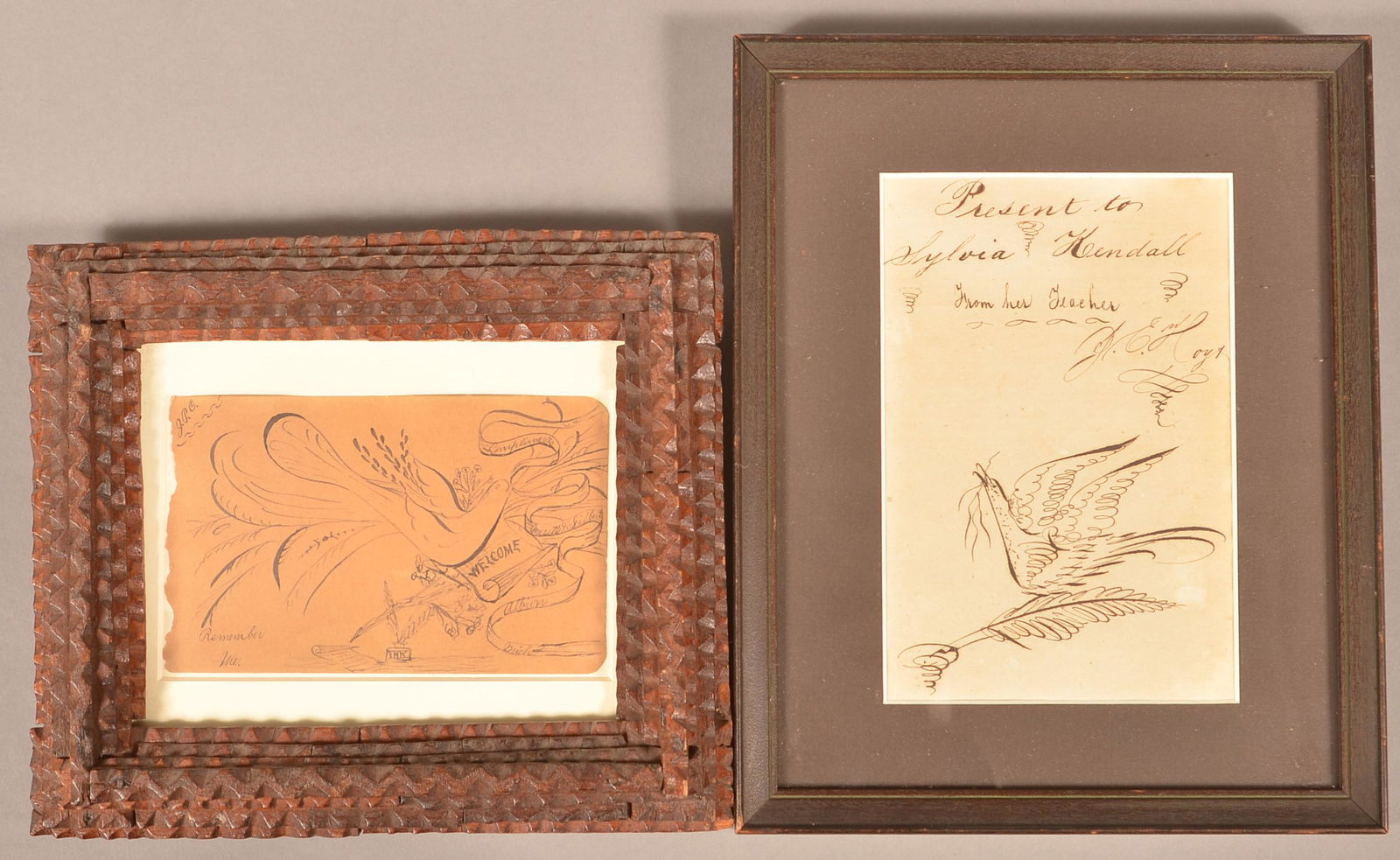 For Auction: Two 19th Century Calligraphy Drawings. (#0897) on Jul 11 ...