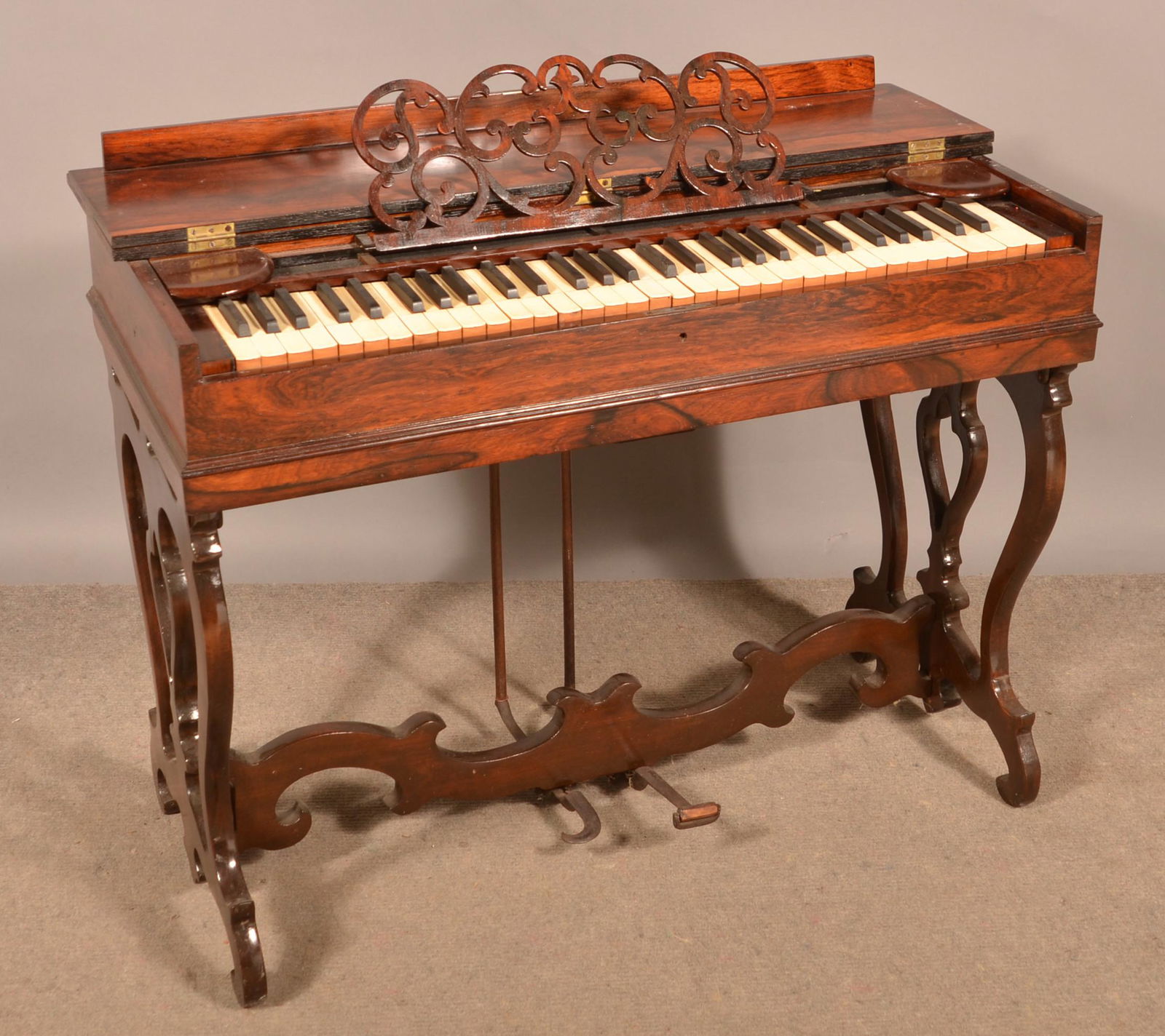 American Victorian Rosewood Melodeon Pump Organ.