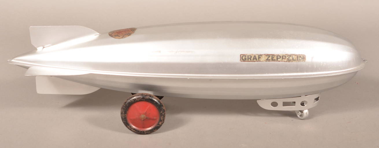 Steelcraft Pressed Steel Graf Zeppelin Pull Toy.