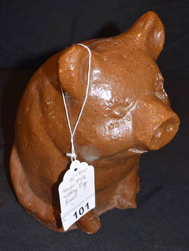 Sewer Tile Sitting Pig Bank