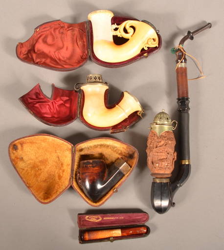 Five Various Antique Smoking Pipes.