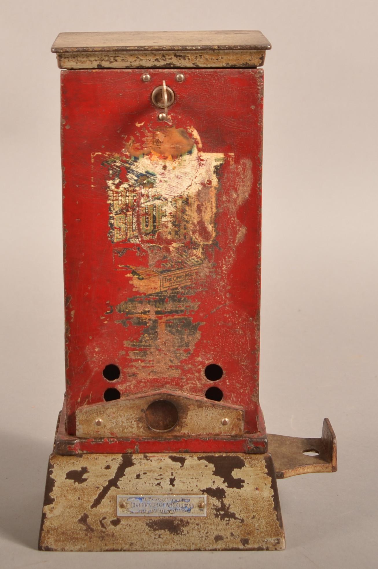 Ohio Blue Tip Match One Cent Coin Operated Dispenser.