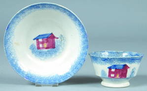 Spatterware China School House Pattern Plate. - Nov 03, 2020 ...