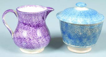 Three Various Pieces of Spatterware China. - Mar 25, 2017 | Conestoga ...