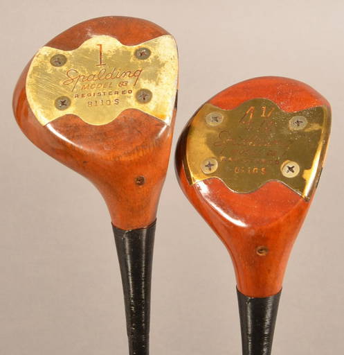 2 Clubs; Spalding Pro Model 83 Persimmon Woods