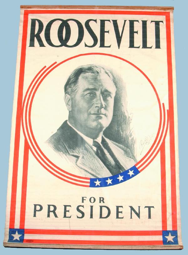 106: Roosevelt (F.D.) for President Political Banner ha