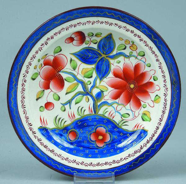 644: Gaudy Dutch China Sunflower Pattern 8 3/8" Plate w