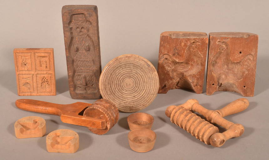 Lot Of Antique Wood Utilitarian Items.