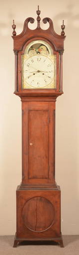 Fine Jacob Hostetter, Hanover, Pa Tall Case Clock.