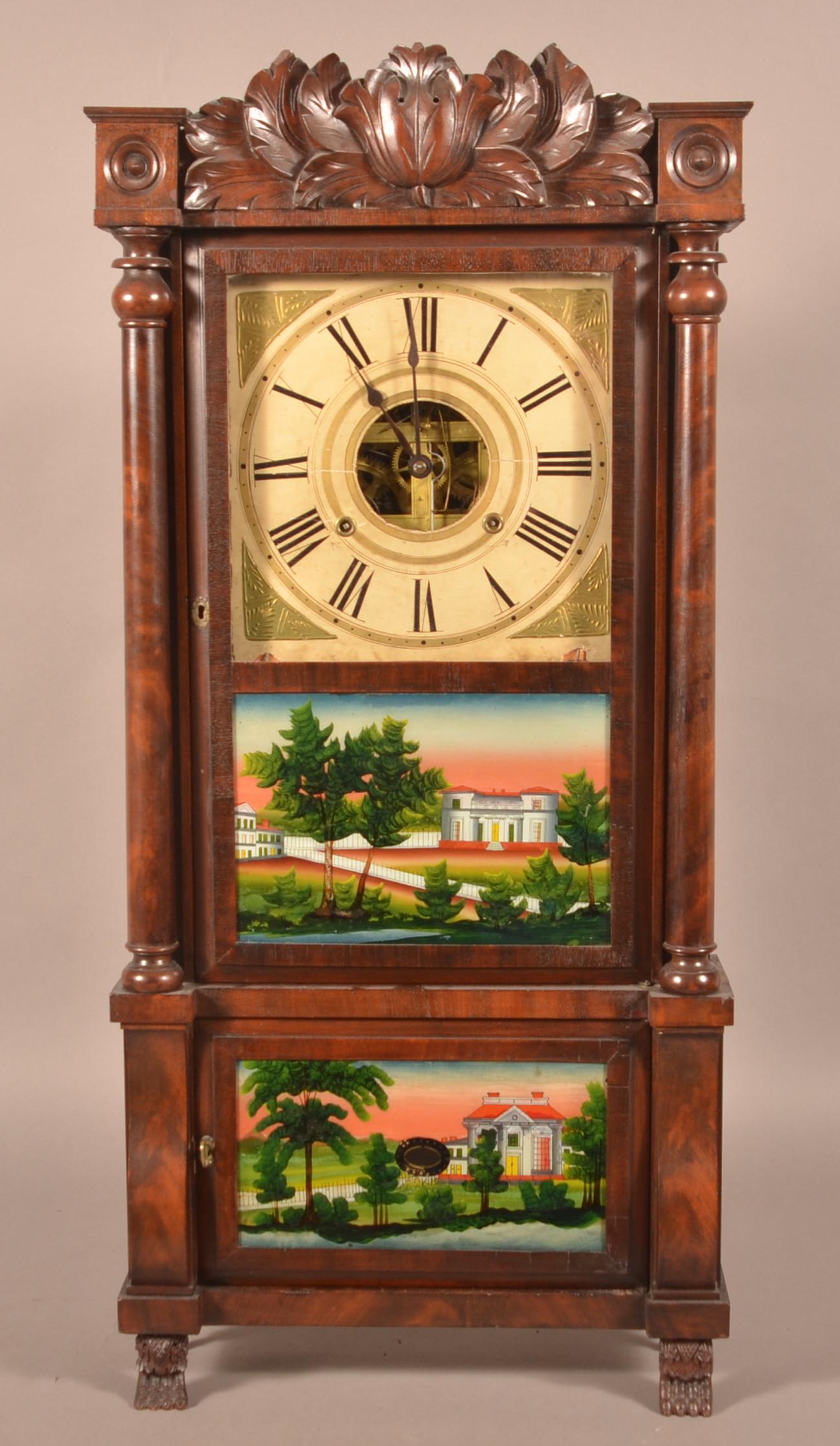 Birge, Mallory & Co. Triple Decker Shelf Clock.