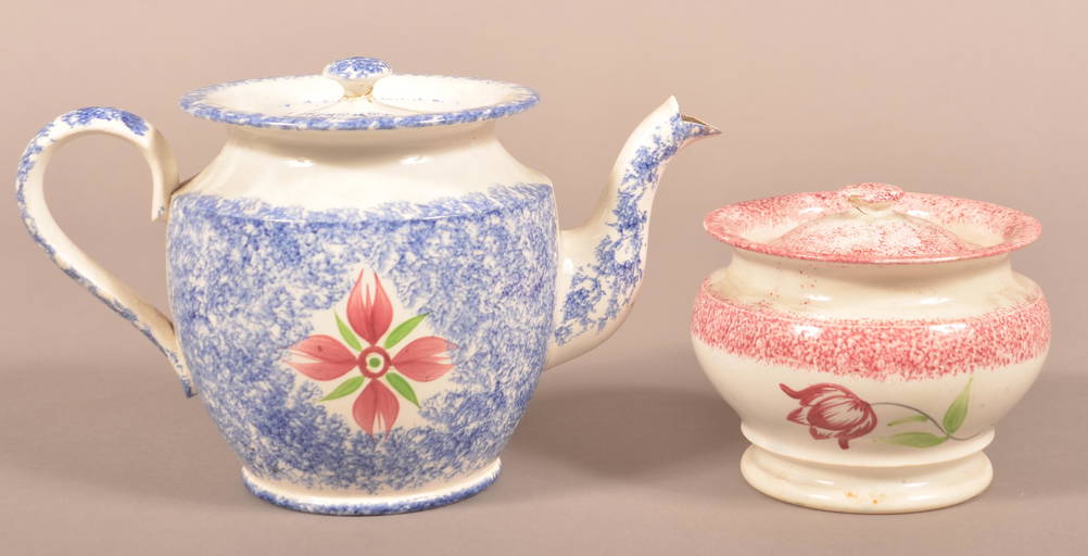 Spatterware China Teapot and Sugar Bowl. (#0083) on Jun 18, 2022 ...