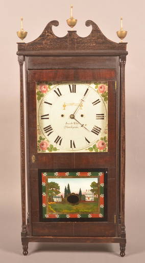 Rare Jacob Eby Sheraton Mahogany Shelf Clock. (#0232) on Jun 18, 2022 ...