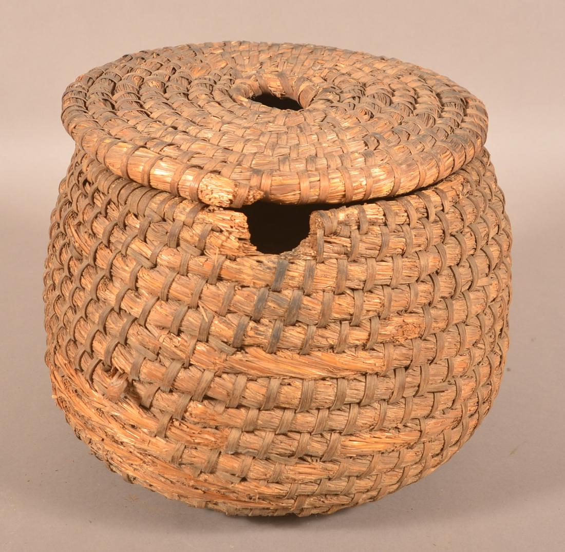 PA 19th Century Rye Straw Coil Bee Skep. (#0242) on Jun 18, 2022 ...
