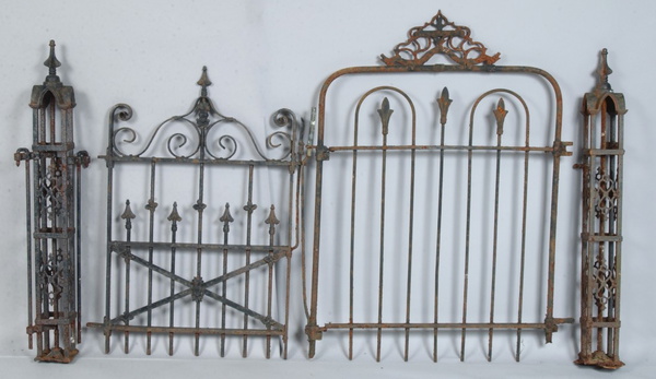 Cast Iron Fencing Incluidng Two Fence Sections, 1