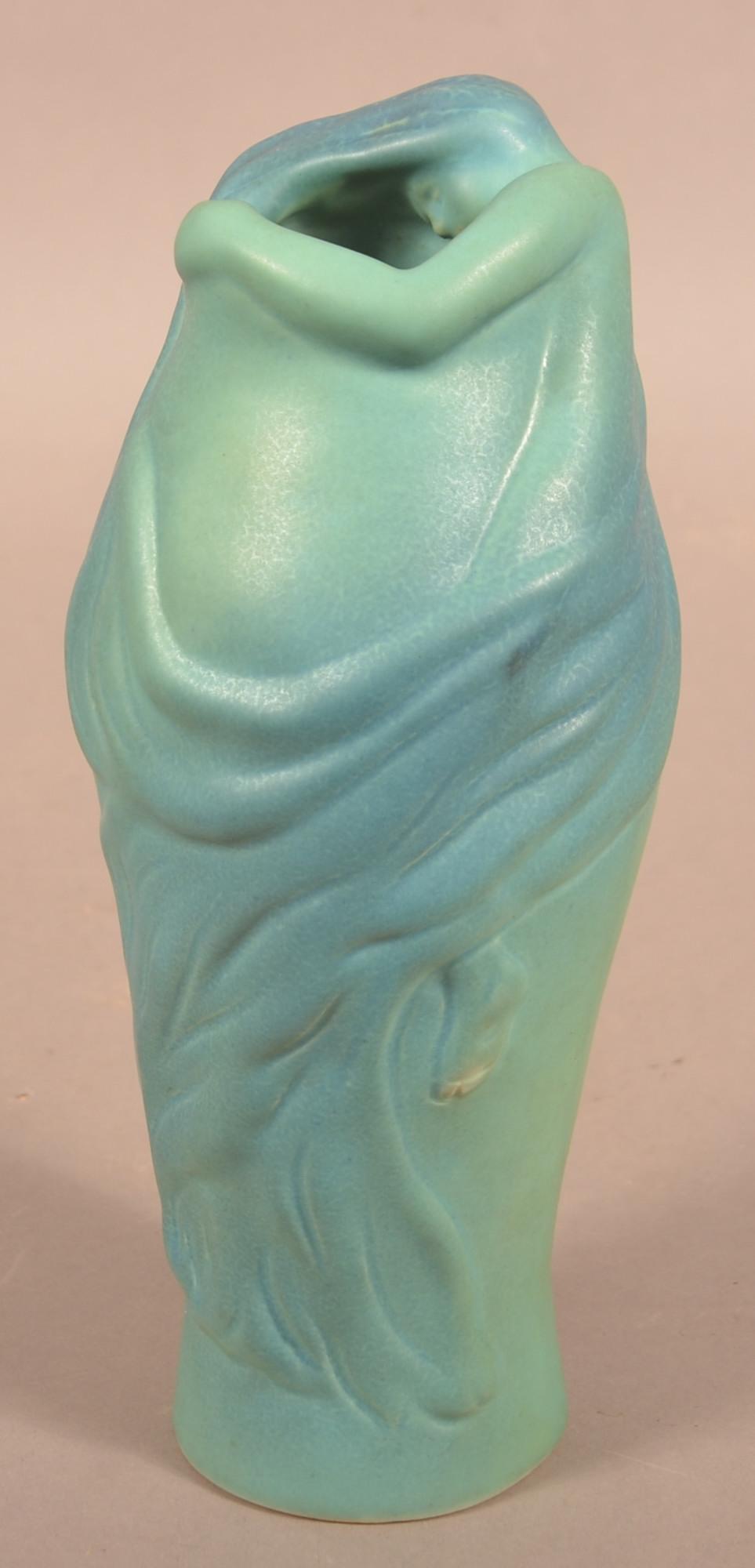 Van Briggle "lorelei" Turquoise Glazed Vase.