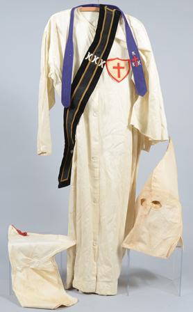 Vintage Ku Klux Klan Uniform, Front Buttoned Whit