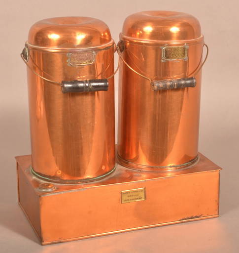 American 19th Century Copper Canning Jar Sterilizer.