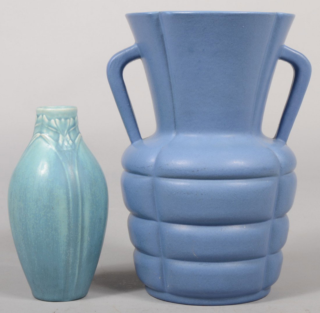 Two Pieces Of Art Pottery. Pfaltzgraff Marked Powde