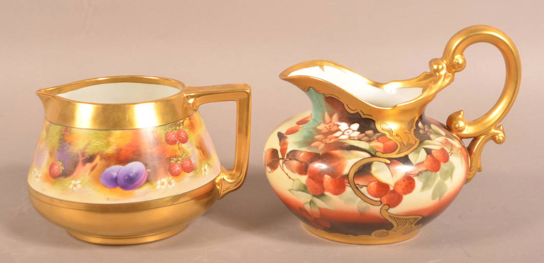 2 Pickard China Handpainted Fruit-Decorated Cider Jugs. (#0234) on Jan ...