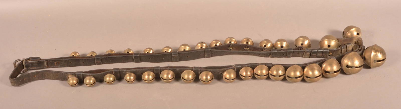 String of 33 Antique Brass Sleigh Bells. (#0343) on Jan 14, 2023 ...