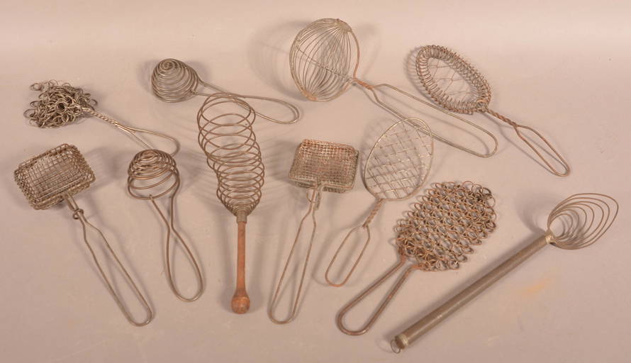 Eleven Various Antique Wire Frame Kitchen Utensils. (#0372) on Jan 14 ...