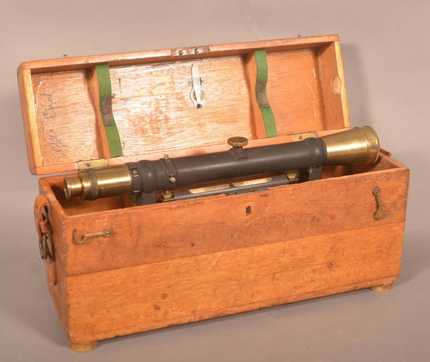 David White Co. Cased Surveyor's Wye Level.