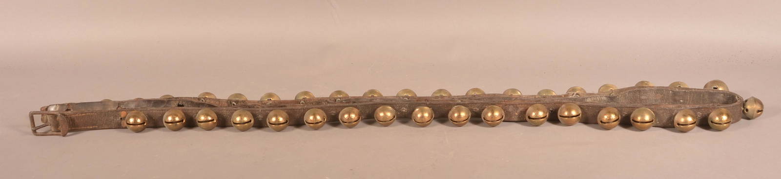 String of 37 Antique Brass Sleigh Bells. (#0522) on Mar 03, 2023 ...