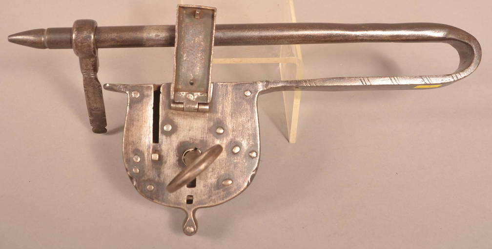 18th/19th Century Wrought Iron Bar-Type Pad Lock. (#0558) on Mar 03 ...