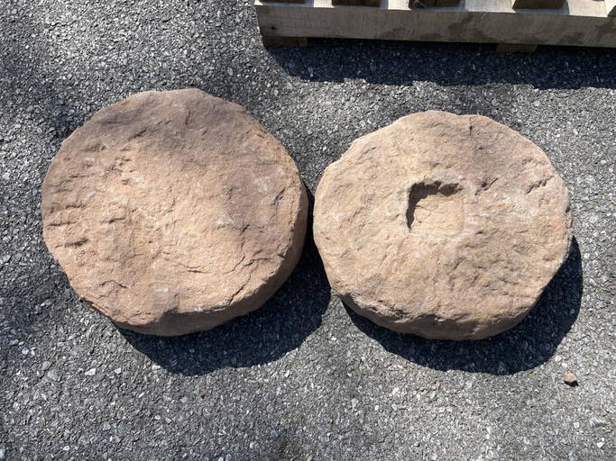 2 Circular Sandstone Pieces
