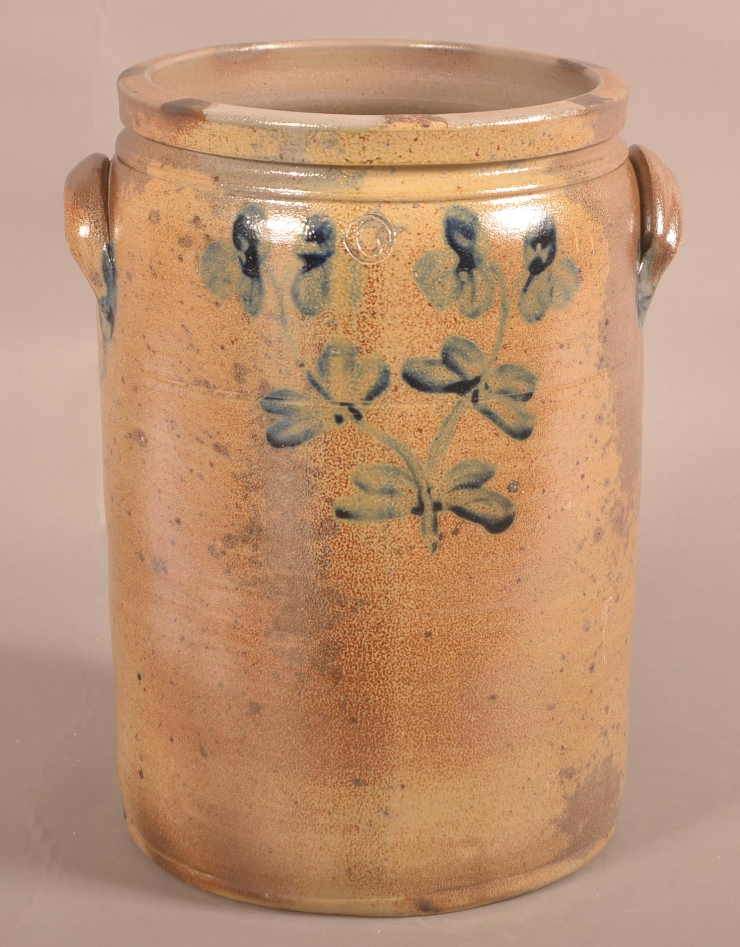 6-gallon Stoneware Crock Attr. To P. Herrmann. Auction