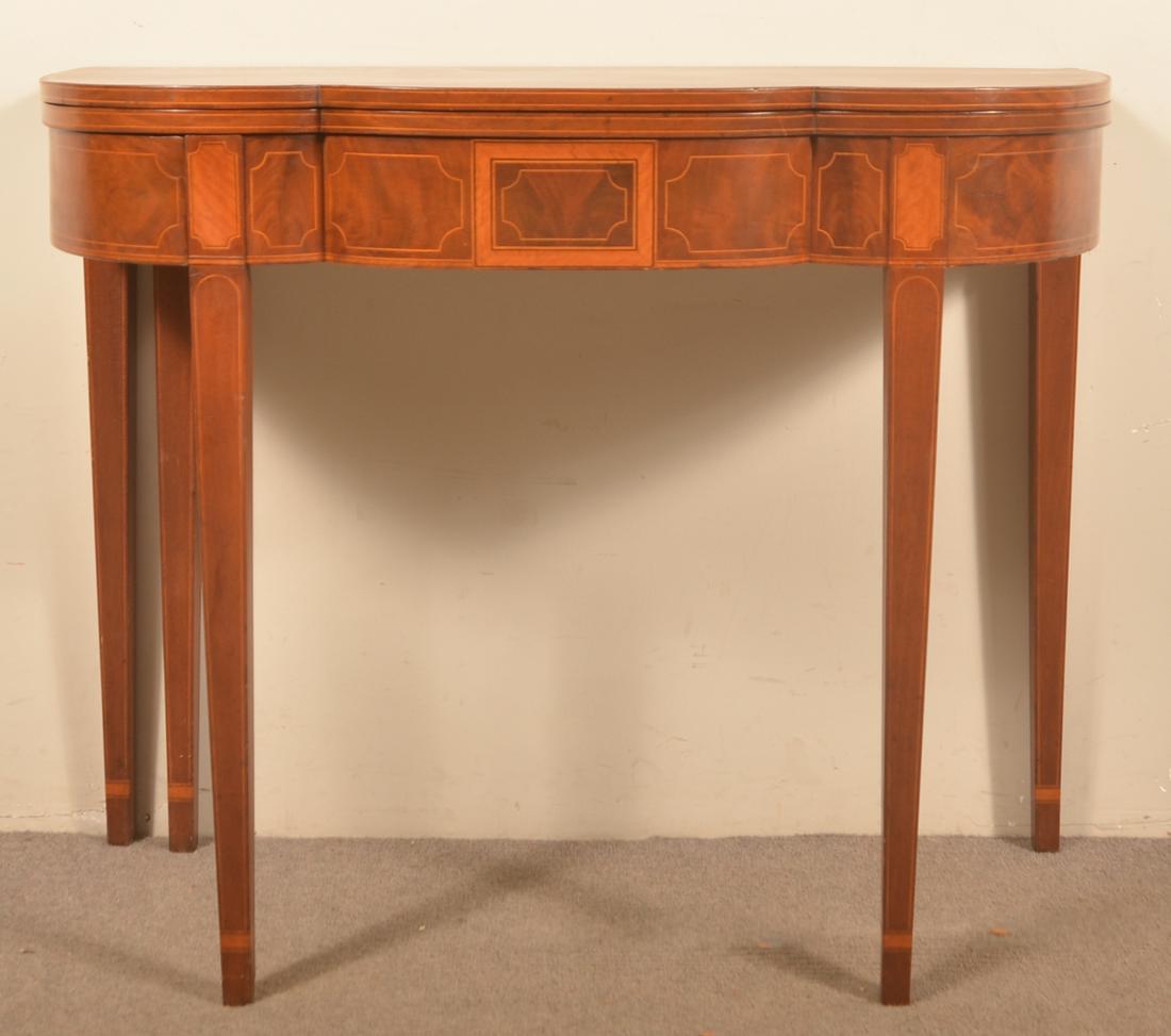 Baltimore Hepplewhite Inlaid Mahogany Card Table. Auction