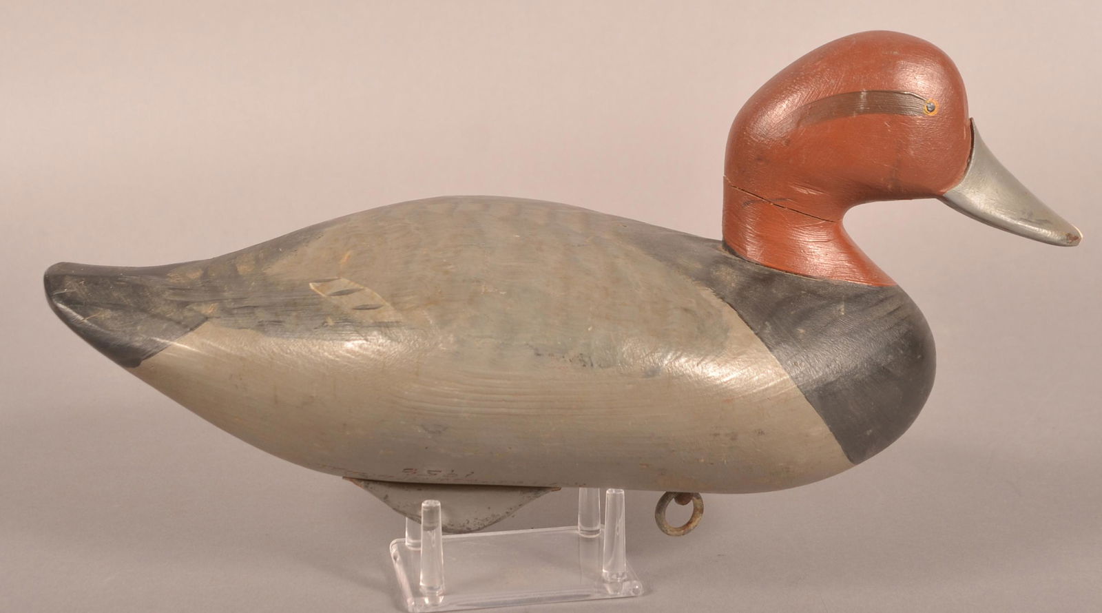 R. Madison Mitchell 1956 Redhead Drake Duck Decoy. Auction