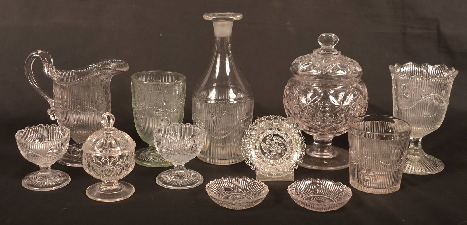 Lot Of Early Colorless Flint Glass. Auction