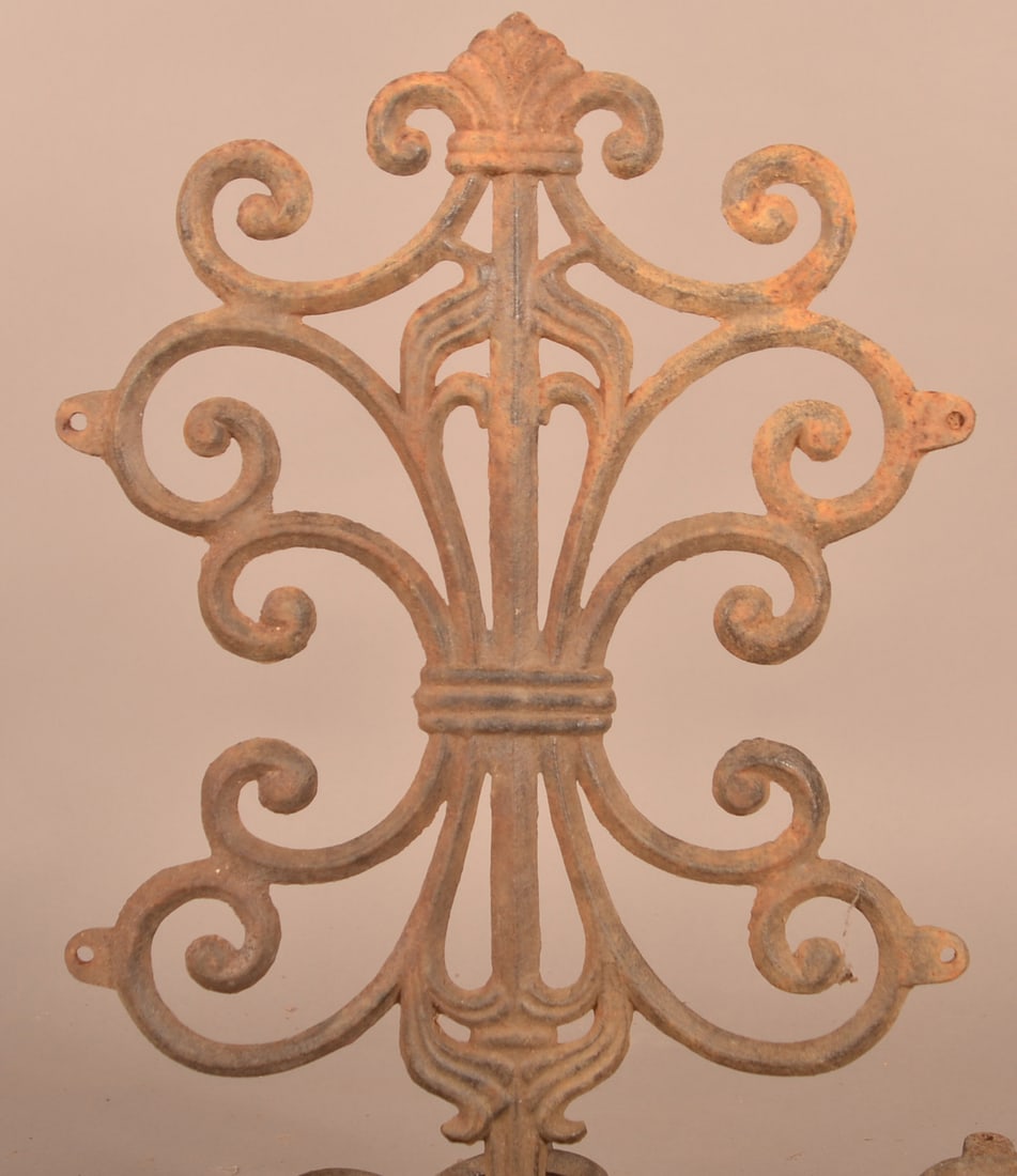 Seven Sect. Cast Iron Scroll Design Garden Path Edging. Auction