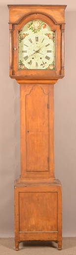 J. Berkly, Lewisburg, Pa Sheraton Tall Case Clock.