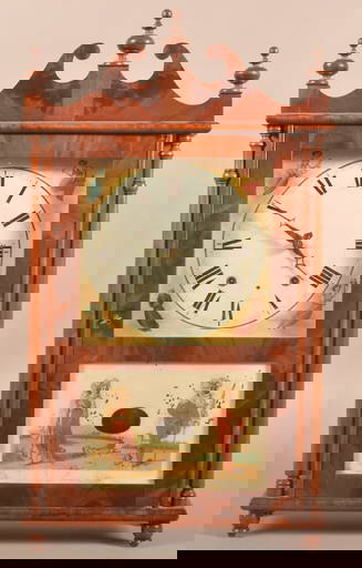 Allentown, Lehigh Co., Pa Pillar & Scroll Shelf Clock.