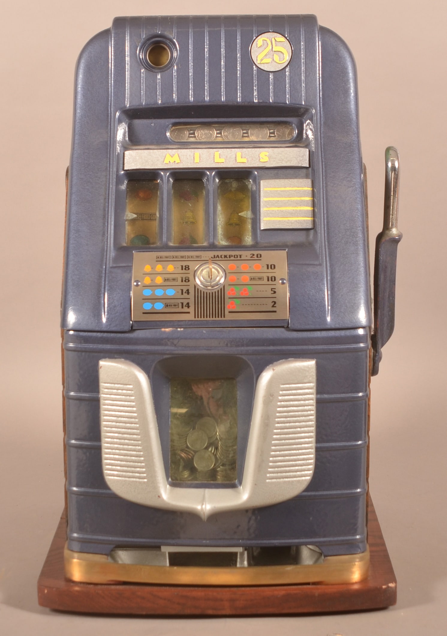 Mills 25 Cent Art Deco High-top Slot Machine. Auction