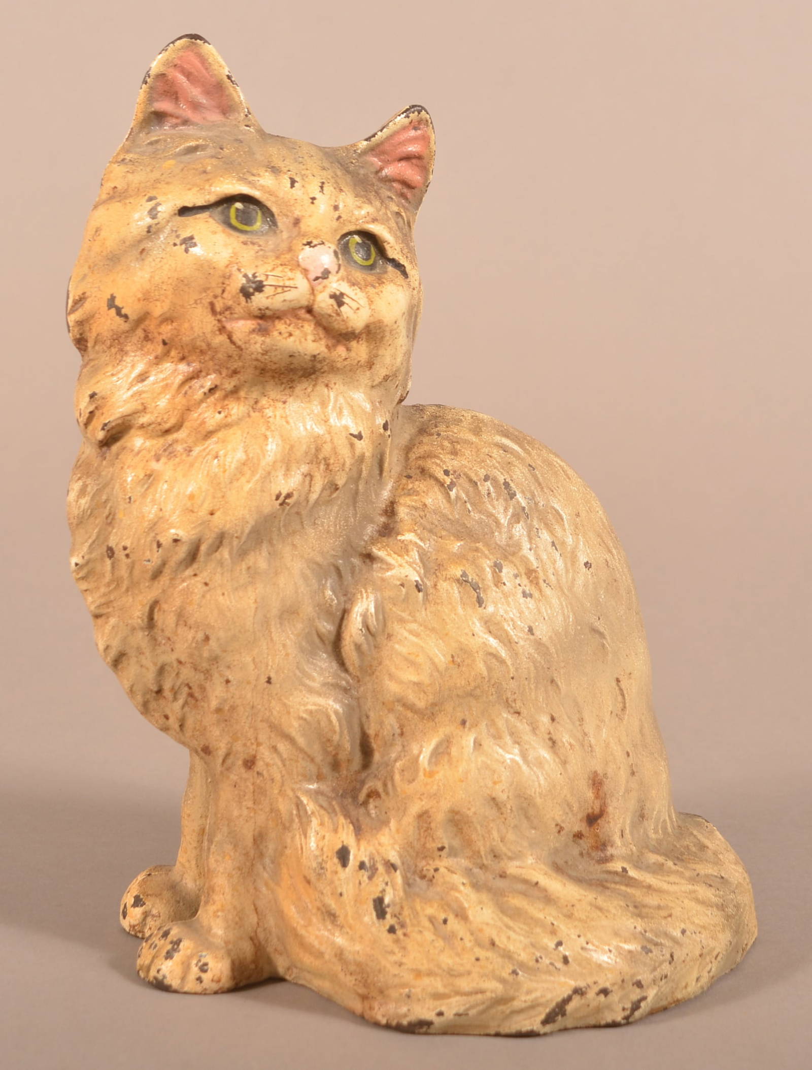 Hubley Cast Iron Persian Seated Cat Doorstop. Auction