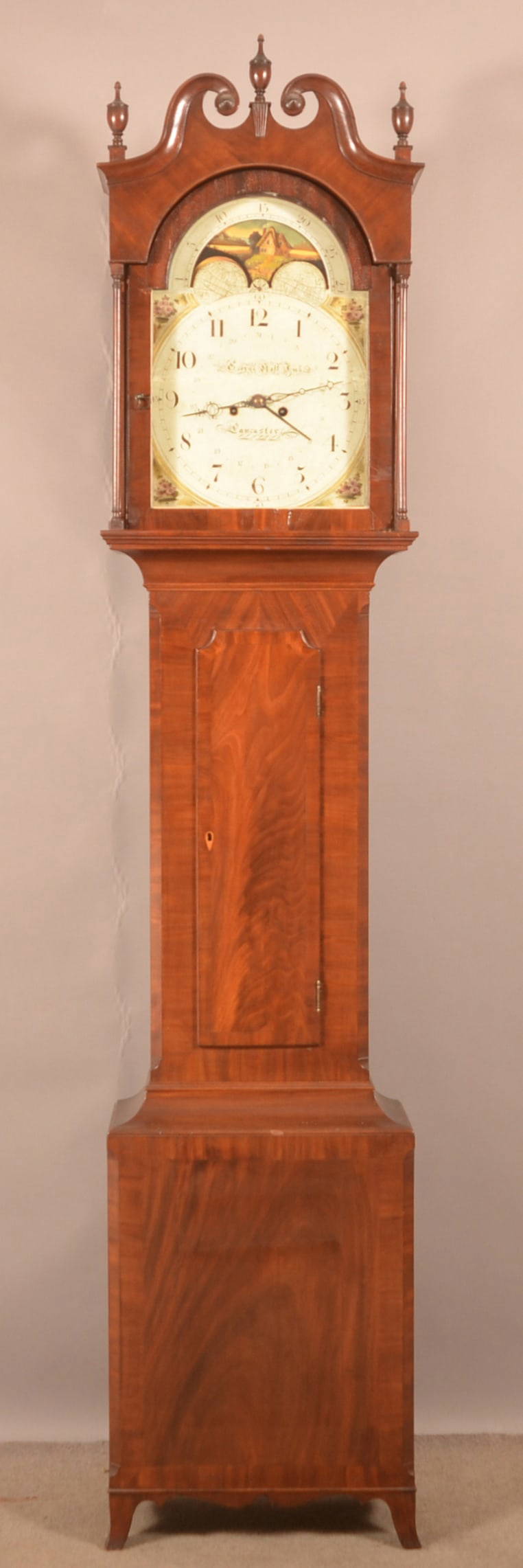 George Hoff Jr. Hepplewhite Tall Case Clock. Auction