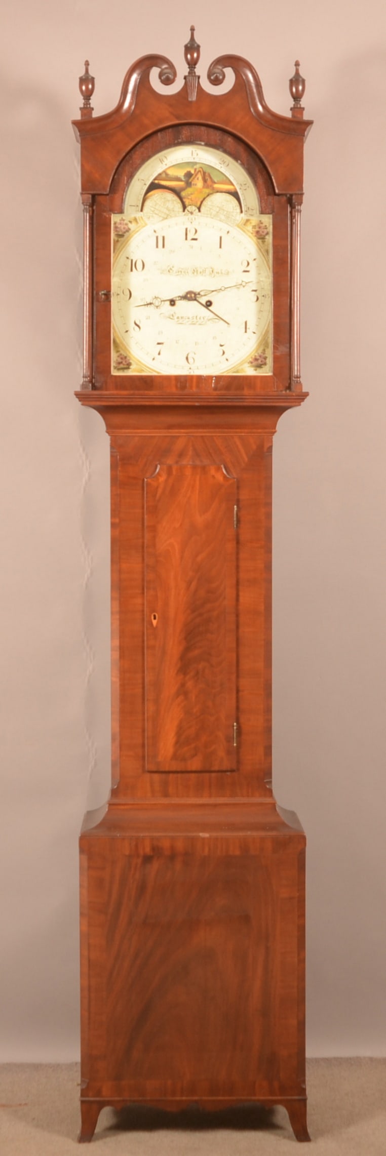 George Hoff Jr. Hepplewhite Tall Case Clock. Auction