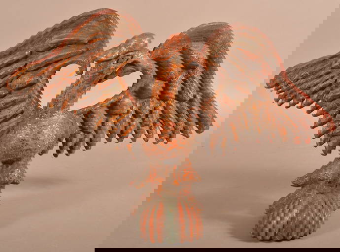 Schimmel Type Folk Art Eagle With Polychrome.