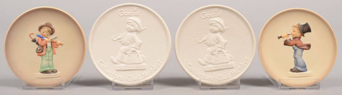 Four Miniature Collector Disc's And Plates. Two Co