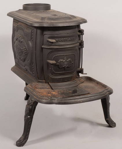 Small Three Legged Cast Iron Chunk Stove. Wood Bur