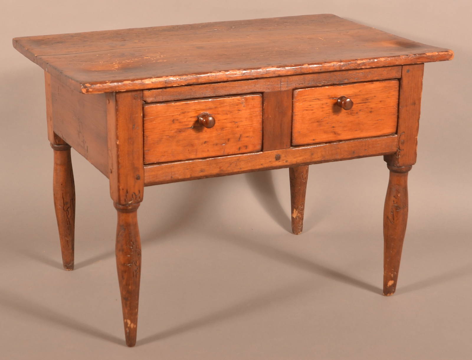 American 19th Century Softwood Small Work Table. Auction