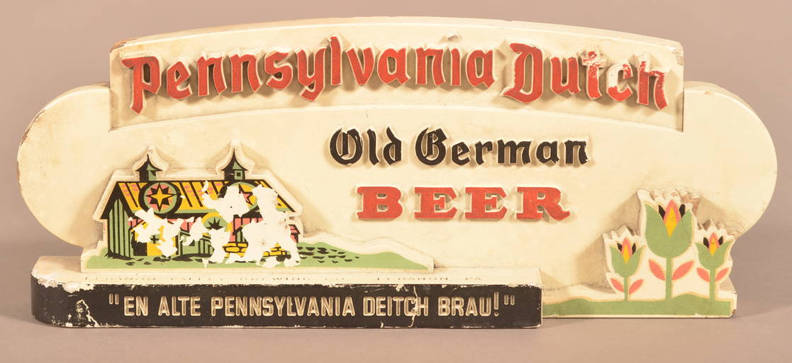 Pennsylvania Dutch Old German Beer Advertising Marquee.